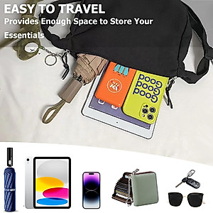 Nylon Crossbody Crescent Bag for Women Men Fashionable Shoulder Bag with Adjustable Strap for Everyday Casual shopping Travel Workout