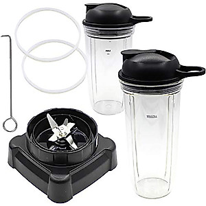 Joyparts Replacement Parts New Blade with cup and Lid,Compatible with Ninja Blender NJ600 BL700,BL701WM 30,BL701 30