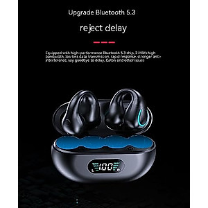 Wireless Bluetooth Sports Ear Clip-on Noise-Cancelling Headphones