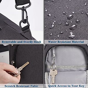 OIWAS Small Sling Bag for Men, Crossbody Backpack for Men Sling Backpack Shoulder Bags Travel Lightweight Hiking Daypack Women Grey