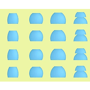 Blue Ear Tips Replacement for Beats Flex Earbuds, JNSA 8 Pairs Replacement Eartips Ear Tip Compatible with Beats Flex, 4 Size 16PCS Silicone Earbuds Tip Ear Cap, Blue