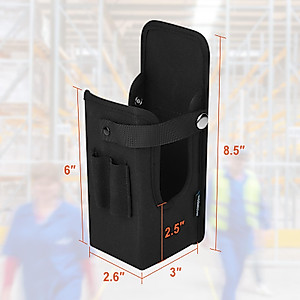 Barcode Scanner Holster, Universal Scanner Holster Pouch for Gun Grip Mobile Computers, Handheld Bar Code Scanners, Belt Loop & Clip Attachment Fits for Zebra Scanner MC3300/3200/3100/3000 (Black)