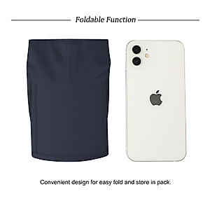 Sumolux Men Women Outdoor Rain Sun Waterproof Quick-Drying Long Brim Collapsible Portable Hat Dark-blue