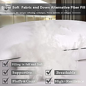 HIMOON Bed Pillows for Sleeping Standard Size Set of 2,Comfortable Hotel Cooling Pillows 2 Pack, Soft & Support