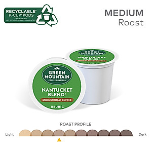 Green Mountain Coffee Roasters Nantucket Blend, Single-Serve Keurig K-Cup Pods, Medium Roast Coffee, 24 Count (Pack of 4), Total 96 Count