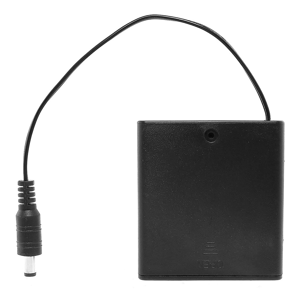 DGZZI DC 5.5x2.1mm Male Connector 4 AA Battery Case Box Holder with ON-Off Switch