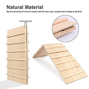 YUEPET Small Animal Wooden Cage Bridge Guinea Pig Habitat Ramp Over Nature Climbing Ladder Toy for Rabbit Hamster Bunny Ferret Squirrel Hedgehog Chinchilla Rat Gerbils Mouse