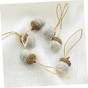 Nativity Ornaments 6 1 Hanging Pinecone Christmas Tree Pine Cone Wool Felt Pendant Wool Felt Ball DIY Charm Pendant Wool Felt Decorations Felt Ball Grey Xmas Hanging Decor