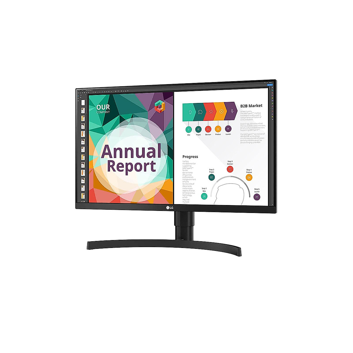 LG 27BN85U-B 27'' LG Monitor, 3840X2160, 16:9 IPS, HDMI 2.0 (2) USB-C, Black (Renewed)