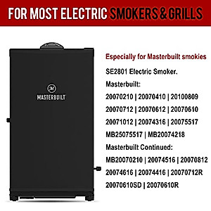 Electric Smoker Parts with Adjustable Thermostat Cord Controller,1500W Heating Element Replacement Part, For Masterbuilt-smoker-parts-heating-element, Fit for Masterbuilt Smokers & Turkey Fryers