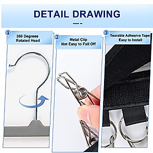 Letohoumia Hat Racks for Baseball Caps (Hangers Included), 2 Pack Baseball Hat Organizer Hanger for Closet, Hat Storage Rack with 20 Clips for Men Boy Women Christmas Gifts