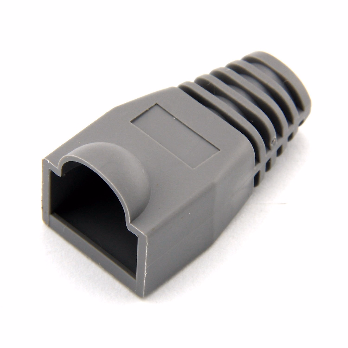 RilexAwhile 100 Pcs Gray Soft Plastic CAT5E CAT6 Ethernet RJ45 Cable Cap Connector Boots Plug Cover Strain Relief Boots (Gray)