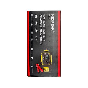 NEXPEAK NC101 Car Battery Charger, Smart Battery Trickle Charger 12V 6A Automotive Battery Maintainer Desulfator with Temp Compensation for Car Truck Motorcycle Lawn Mower Marine Lead Acid Batteries