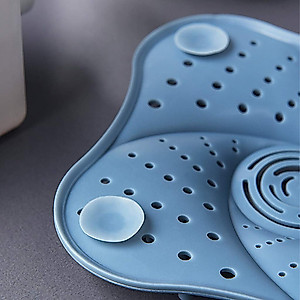 Bathroom Drain Cover, Hair Catcher Drain Strainer Covers for Shower, Swirl Square Silicone Bathtub Hair Stopper for Bathroom Kitchen, Bathtub Sink Strainer Filter with Suction Cups