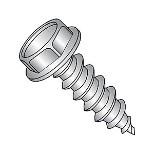 Small Parts 0812ABW188 18-8 Stainless Steel Sheet Metal Screw, Plain Finish, Hex Washer Head, Hex Drive, Type AB, #8-18 Thread Size, 3/4" Length (Pack of 50)