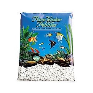 Pure Water Pebbles Aquarium Gravel, 25-Pound, Platinum White Frost