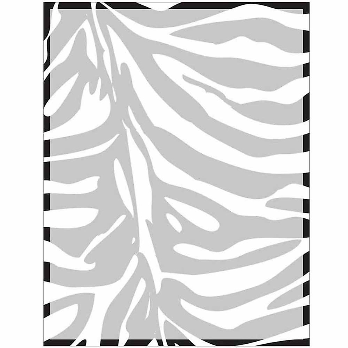 Full Zebra Print with Border Stationery Letter Paper - Wildlife Animal Theme Design - Gift - Business - Office - Party - School Supplies
