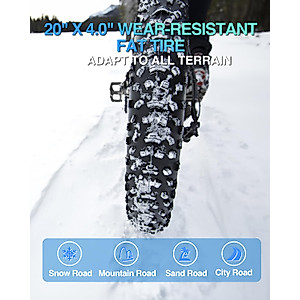 Urbrica Electric Bike for Adults, 1500W 30MPH,48V 20/23AH,Max 75Miles Electric Motorcycle 20" Fat Tire Dirt Bike, Shamano 7-Speed E-Bike Dual Shock Absorber UL2849 Certified