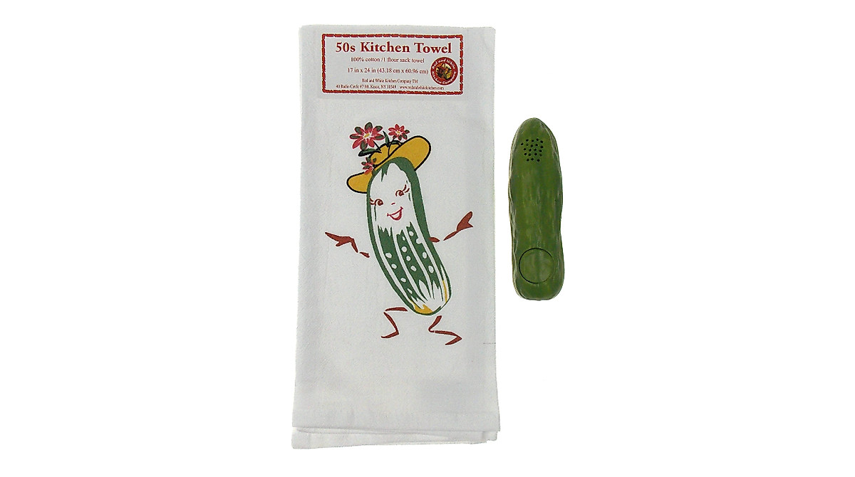 Yodeling Pickle Bundled with a Mr Pickle & Mrs Pickle Kitchen Towel — 🛍 ...
