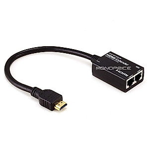 Monoprice HDMI Extender - Using Cat5e or CAT6 Cable, Extend Up to 98-Feet, HDCP Pass-Through, Up to 1080p Resolution