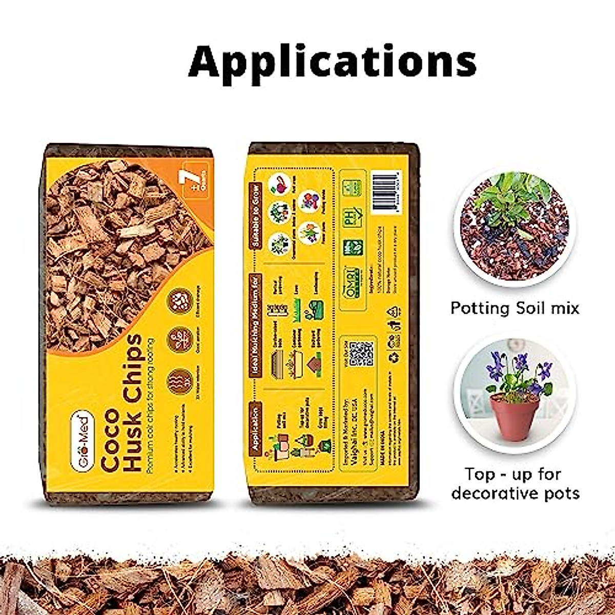 Gro-Med Coco Chips Brick - Ideal for Indoor & Outdoor Plants