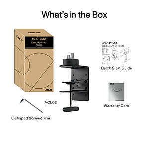 ASUS ProArt Desk Mount Kit (ACL02) – Supports Most 24” to 34” Proart Displays, C-Clamp, Mounting Base, Ergonomic Adjustments, Clean Desk Setup, Free Up Desk Space, Quick and Easy Set-up, Minimal