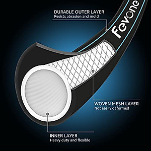 Fevone Garden Leader Hose 3 ft Lead-in Short Hose, 5/8 Heavy Duty Water Hose, Garden hose Extender/Hose Reel Connector, Male to Female 3/4 Solid Brass Fittings