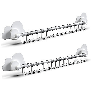 Baby Headband Organizer Scrunchies Holder Baby Girl Bow Display Ponytail Holder Wall Hanger with 15pcs Hooks