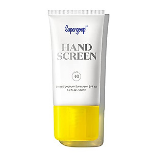 Supergoop! Handscreen SPF 40 - 1 fl oz, Pack of 2 - Preventative Hand Cream for Dry Cracked Hands - Fast-Absorbing, Non-Greasy Formula - With Sea Buckthorn, Antioxidants & Natural Oils
