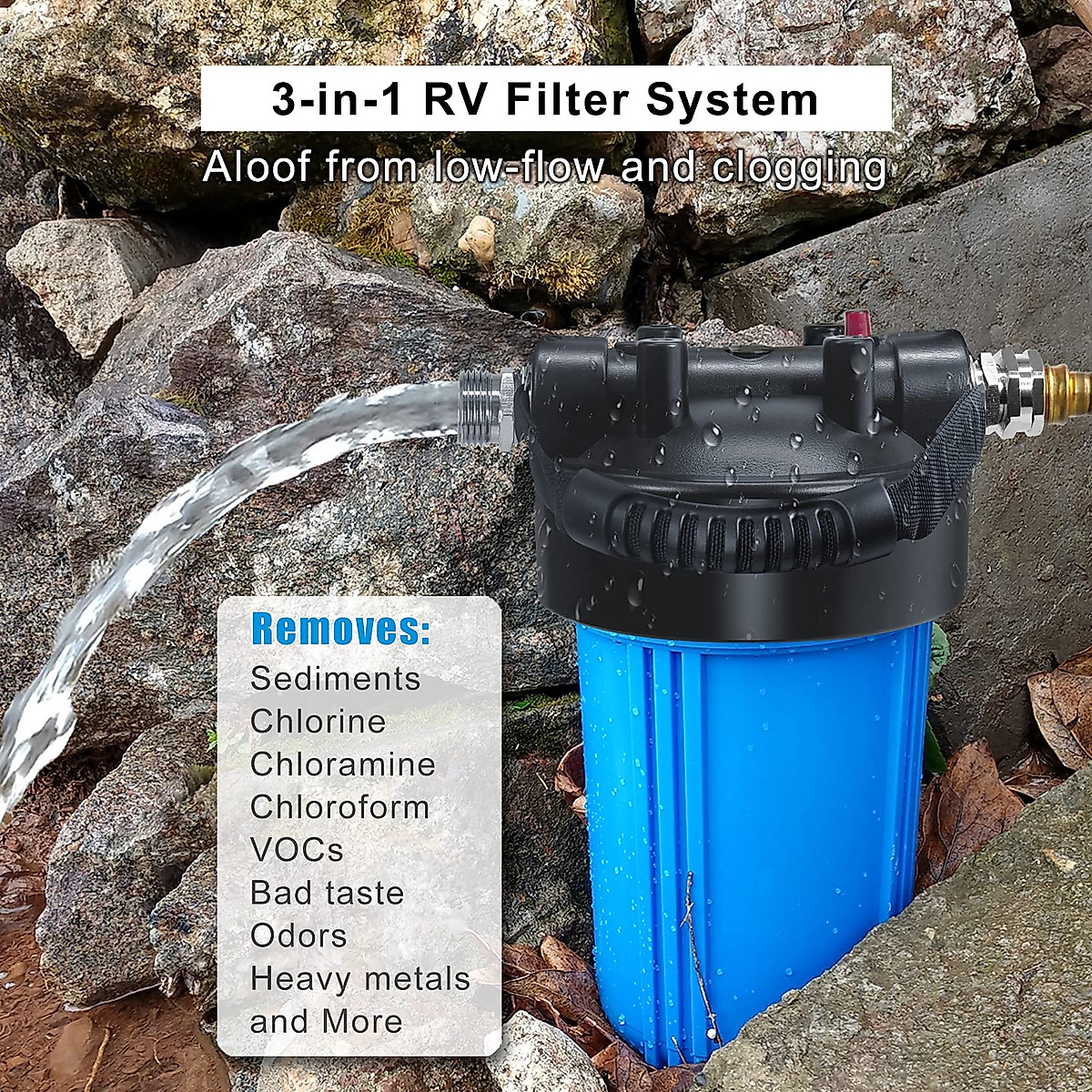 Hansing RV Water Filter - 25K Gallons, 5-Stage Filtration
