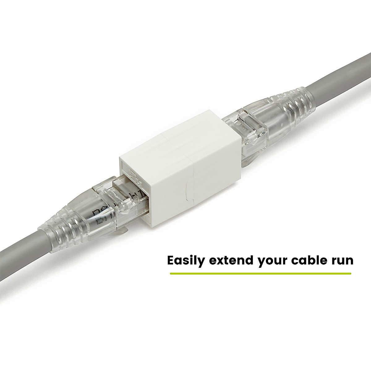 trueCABLE Cat6 Inline Coupler, Unshielded (UTP), PoE++ (4PPoE), UL Listed, ETL Verified, ANSI/TIA 568-2.D Cat 6 Performance Compliant, Female to Female RJ45 Couplers, White, 6 Pack