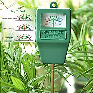 Hathdia Soil Moisture Meter,Plant Hygrometer Moisture Sensor Plant Water Monitor for Potted Plants,Garden,Farm, Lawn(No Battery Needed)