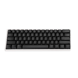 YMDK Blank Thick PBT OEM Profile 61 ANSI Keycaps for MX Switches Mechanical Keyboard (Black)(Only Keycap)
