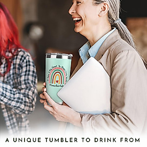 SUCHAGIFT Teacher Appreciation Gifts - Teacher Gifts for Women - Teachers Appreciation Week, Back To School, Birthday Gift - Thank You Gift Ideas for Teachers Women Daycare - 20 Oz Mint Tumbler