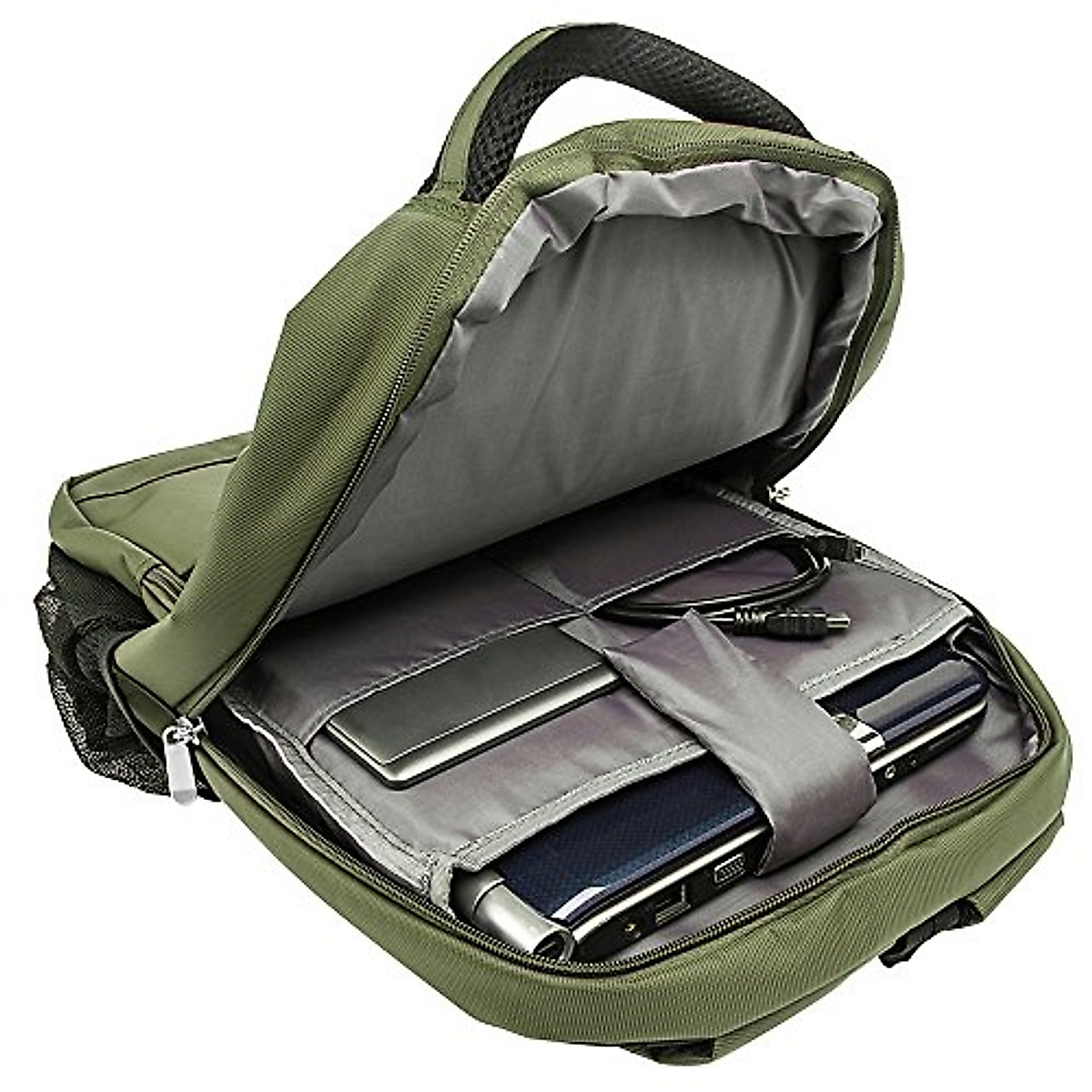 Vangoddy Germini 15.6 Inch Laptop Backpack Casual Daypack for Acer Aspire, Chromebook 15, Asus Aspire E5, ROG, Razer Blade, Toshiba Satellite, Tecra Series 14 inch 15.6 inch Laptop, Olive Green