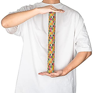 RUSPEPA Kraft Wrapping Paper Roll - Colorful Happy Birthday Pattern Great for Birthday, Party, Baby Shower - 17.5 Inches X 32.8 Feet