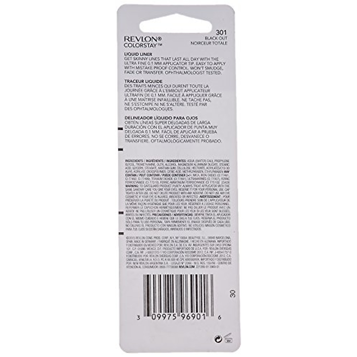 Revlon Skinny Liquid Eyeliner, ColorStay Eye Makeup, Waterproof, Smudge-proof, Longwearing with Ultra-Fine Tip, Black Out, 0.08 oz