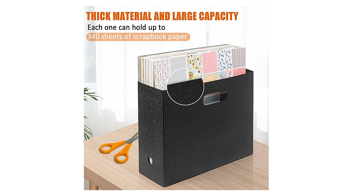 Foldable 12x12 Scrapbook Paper Storage Organizer (3 Pack)