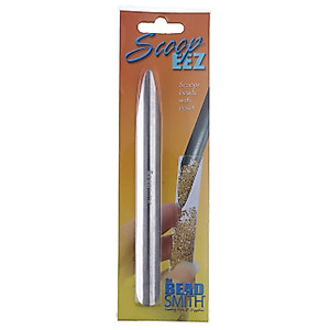 The Beadsmith ScoopEEZ – Scoops Beads with Ease – Curved Metal Tool with Pointed Tip to Pick Up Beads and Guide into Tubes – Great for Cleanup, Storage and Organization