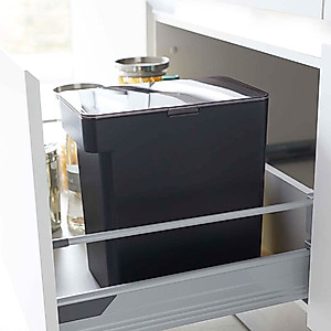 Yamazaki Industries 5424 Airtight Rice Bin, 22.0 lbs (10 kg), Measuring Cup Included, Black, Approx. W 12.0 x D 7.8 x H 12.2 inches (30.7 x 19.7 x 31.2 cm), Tower, Moisture and Oxidation Prevention