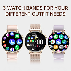 Smart Watch for Women (Make/Answer Call),1.32"HD Screen Smartwatch for Android and iOS Phones Compatible,Fitness Tracker with Heart Rate Sleep Monitor AI Voice digital Waterproof Watch for Women.