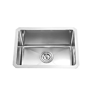 Dowell 10" Deep Undermount Single Bowl 20x15 Stainless Steel Kitchen Sink (16 Gauge, 6008 2015)