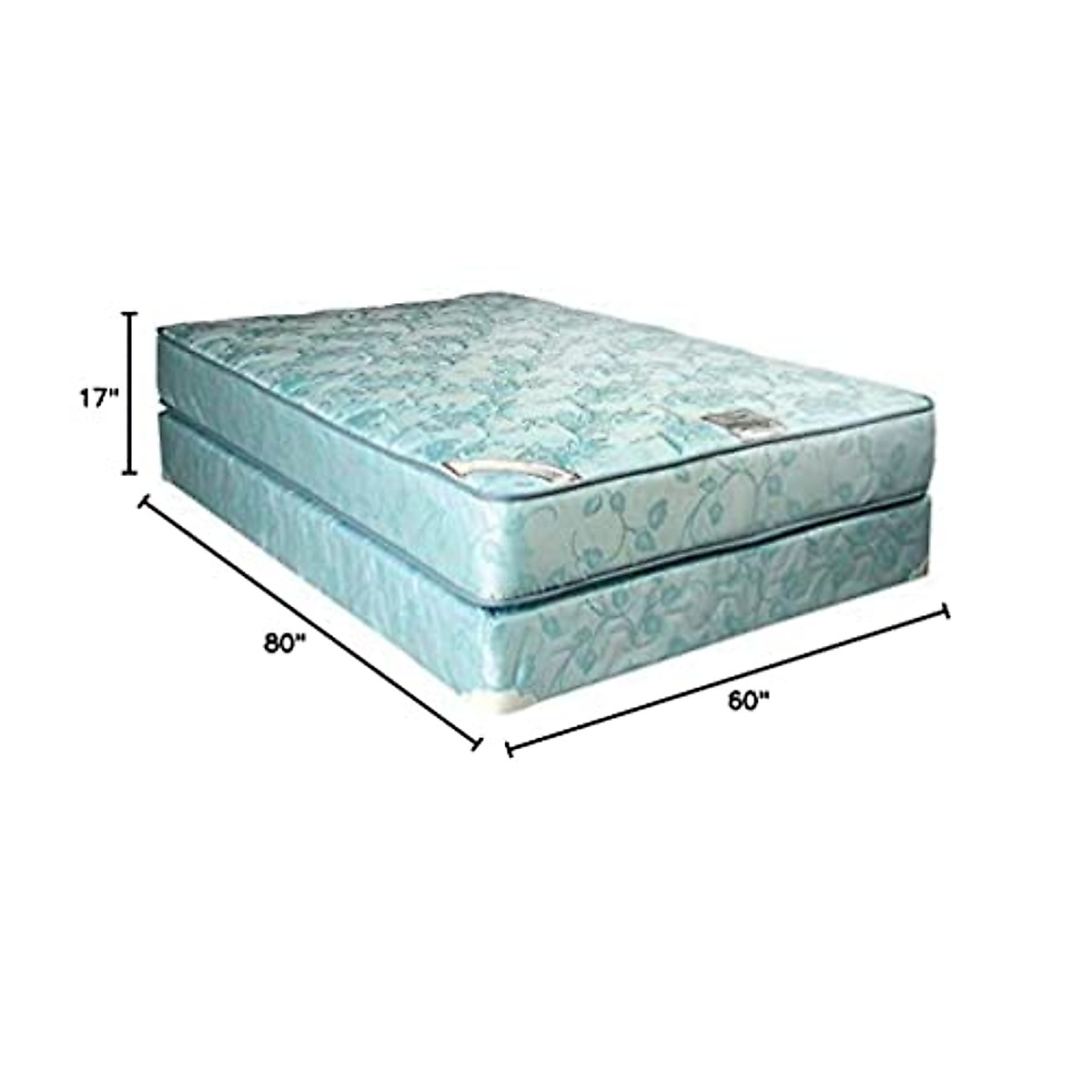 9-Inch Medium Firm Tight top Innerspring Fully Assembled Double Sided Mattress and Box Spring/Foundation, Good for The Back