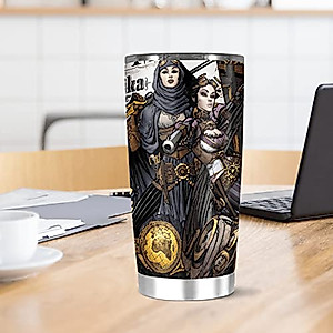 Stainless Steel Insulated Tumbler 20oz lady Hot mechanika Cold Coffee Tea Wine Iced Water Botter Gifts for Family and Friends