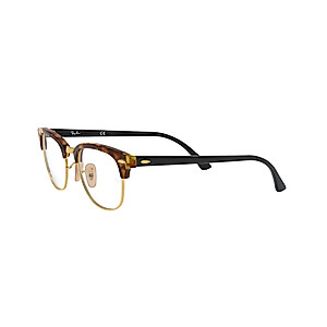 Ray-Ban RX5154 Clubmaster Square Prescription Eyeglass Frames, Brown Havana/Demo Lens, 51 mm