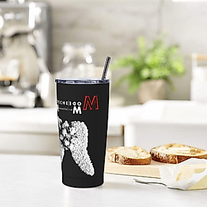 KMATELONE Depeche Music Mode Cup Stainless Steel Vacuum Insulated Travel Mug With Lid and Straw Cups Thermal Coffee 20 Oz