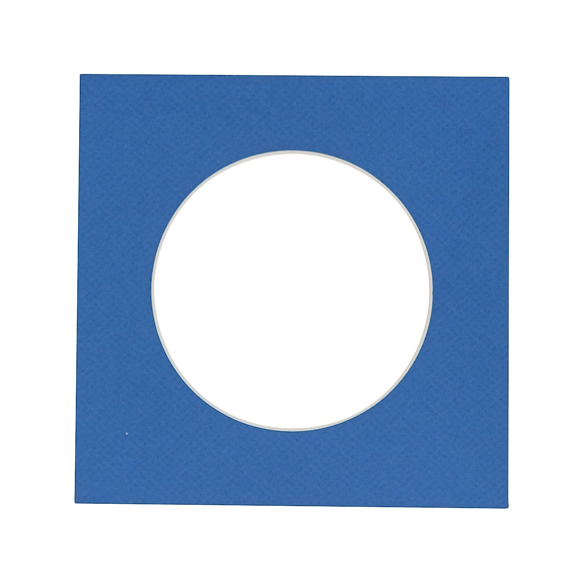 CountryArtHouse Royal Blue Acid Free 10x10 Circle Picture Frame Mat with White Core Bevel Cut for 6x6 Pictures - Fits 10x10 Frame - Pack of 1 Matboard