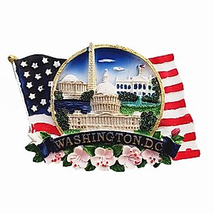 Washington D.C. Captal of USA Fridge Magnet Travel Souvenir Gift Collection Home & Kitchen Decoration Magnetic Sticker America Refrigerator Magnet