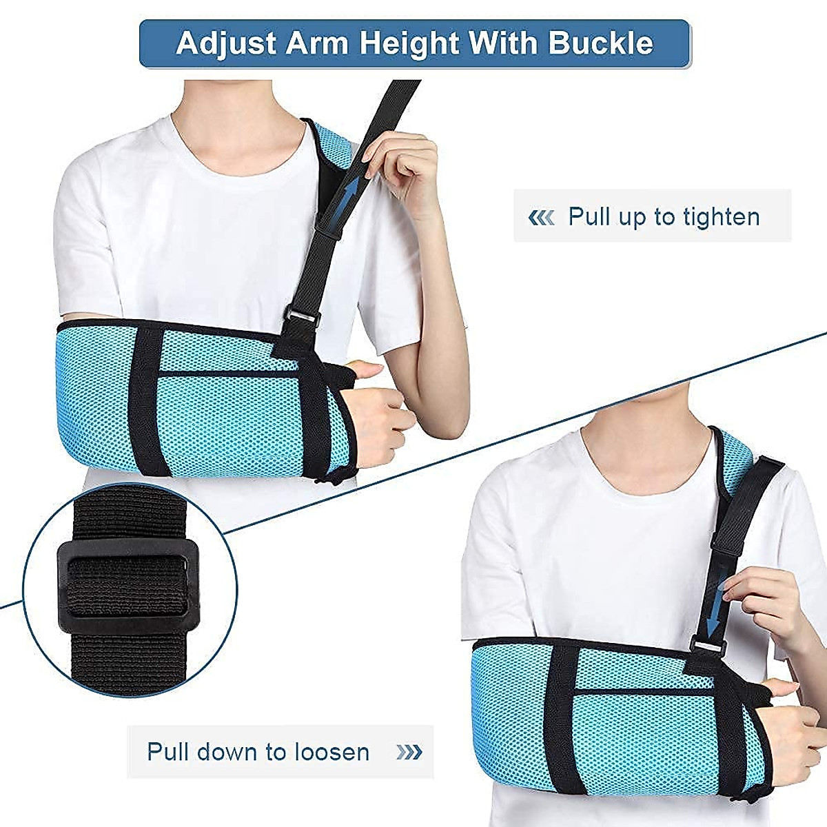 Arm Sling for Children, Kids Arm Support with Waistband Under 6 Years Old Shoulder Immobilizer and Storage Pockets for Toddler Broken Arm, Elbow, Wrist Support and Injury Recovery Arm Sling for Shoulder Injury