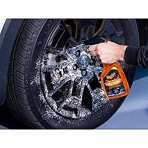Meguiar's Hot Rims Black Wheel Cleaner - Powerful Formula to Easily Remove Stubborn Brake Dust & Tough Grime - 24 Oz